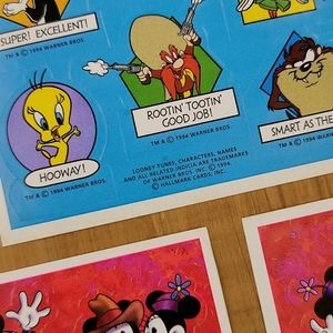 Vintage | Office | Vtg 9s Disney And Looney Tunes Stickers Sheets ...